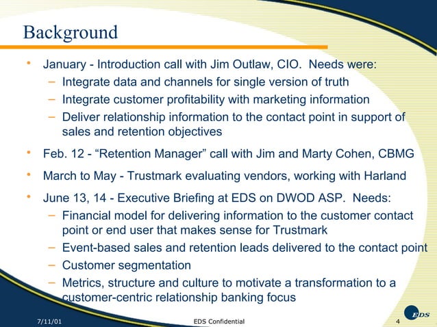 EDS Data Warehouse on Demand Proposal | PPT