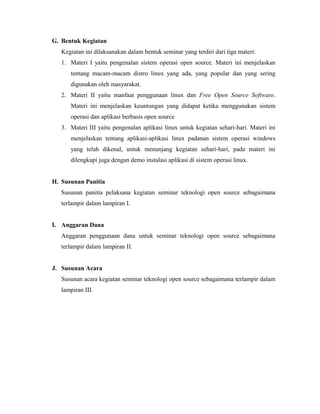 Contoh Proposal Seminar Open Source | DOC