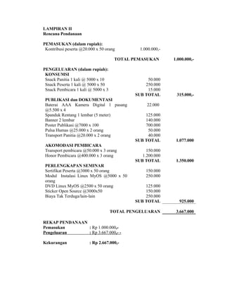 Contoh Proposal Seminar Open Source | DOC