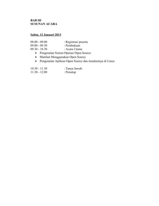 Contoh Proposal Seminar Open Source | DOC