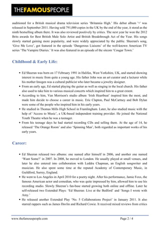 Ed sheeran | PDF