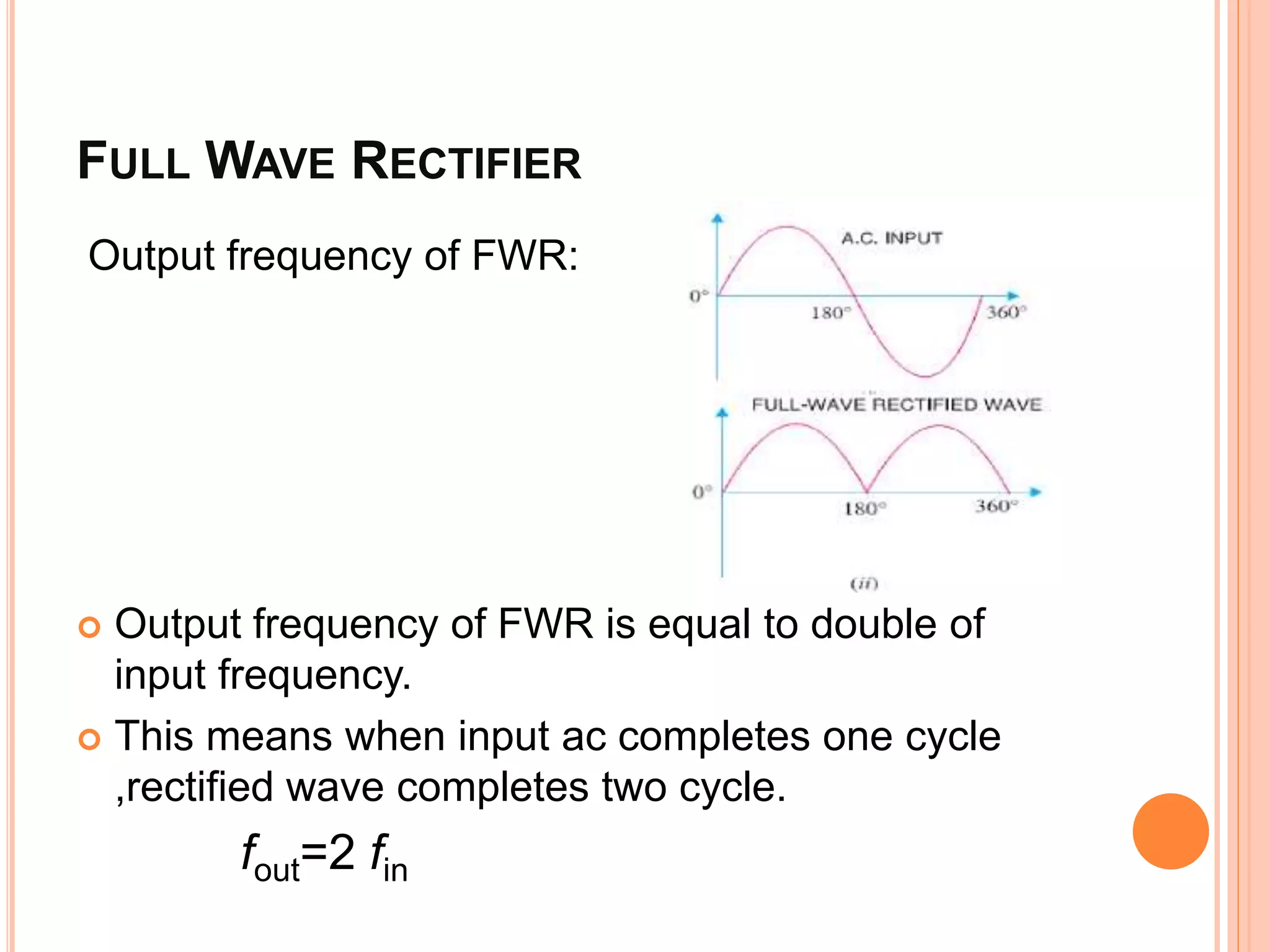 Full wave rectifier (Si Diode) | PPT