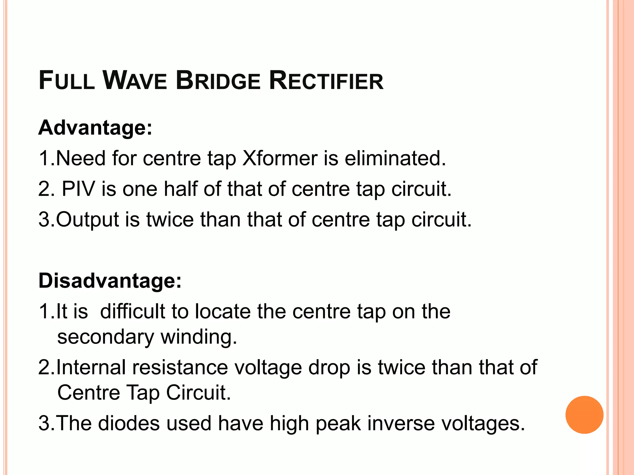 Full wave rectifier (Si Diode) | PPT