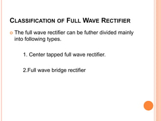 Full wave rectifier (Si Diode) | PPT