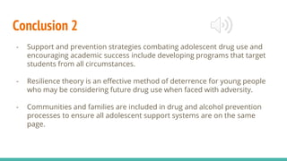 Drug Use & Adolescence | EDMS921 | Understanding Adolescence | PPT