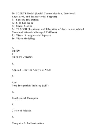 EDSP 377Autism Interventions1. Applied Behavior Analysis (ABA).docx