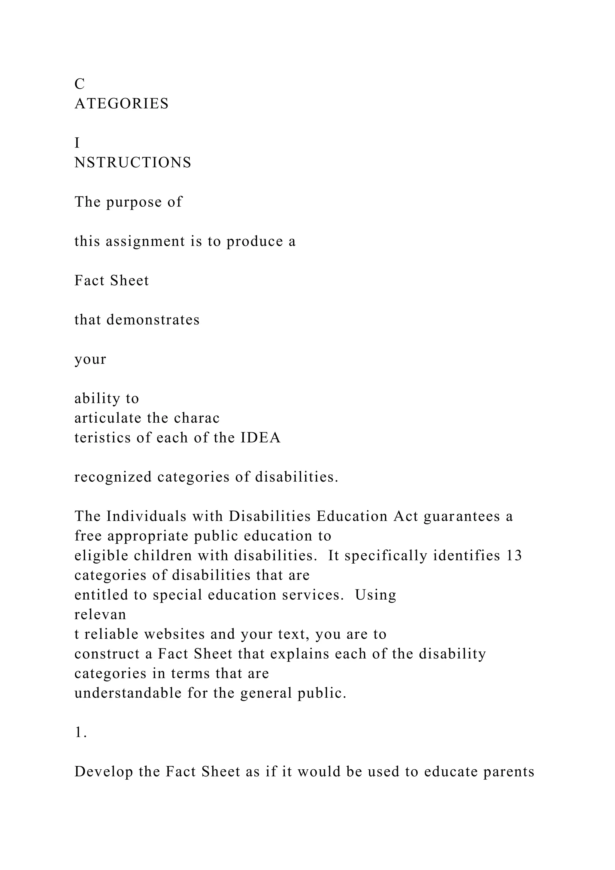 EDSP 429Fact Sheet on Disability Categories InstructionsThe pu.docx