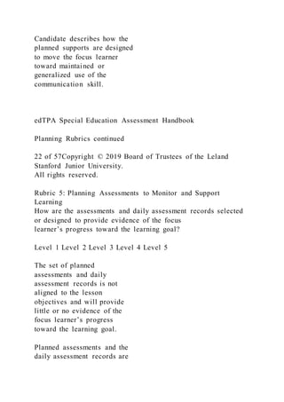 EDSP 622Task 3 Part B – Daily Assessment Record and Baseline Da | DOCX