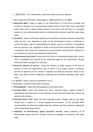 Kerala Information Technology rules 2010 James Joseph Adhikarathil | PDF