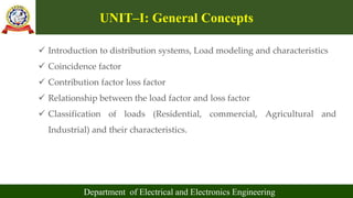 Electrical Distribution Systems: Syllabus | PPTX