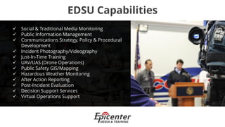 Epicenter Deployment Support Unit (EDSU) Capability Package | PDF
