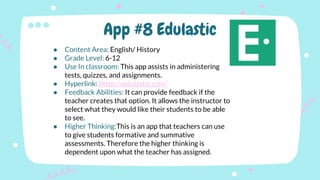 EDT-6200 Educational Apps Assignment | PPT