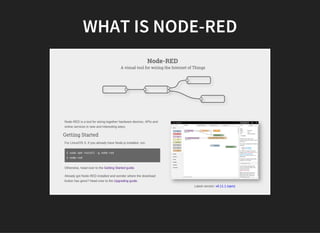 EDT-IOT September 2015 Meetup - IOT+Node-RED | PDF | Computing | Technology & Computing