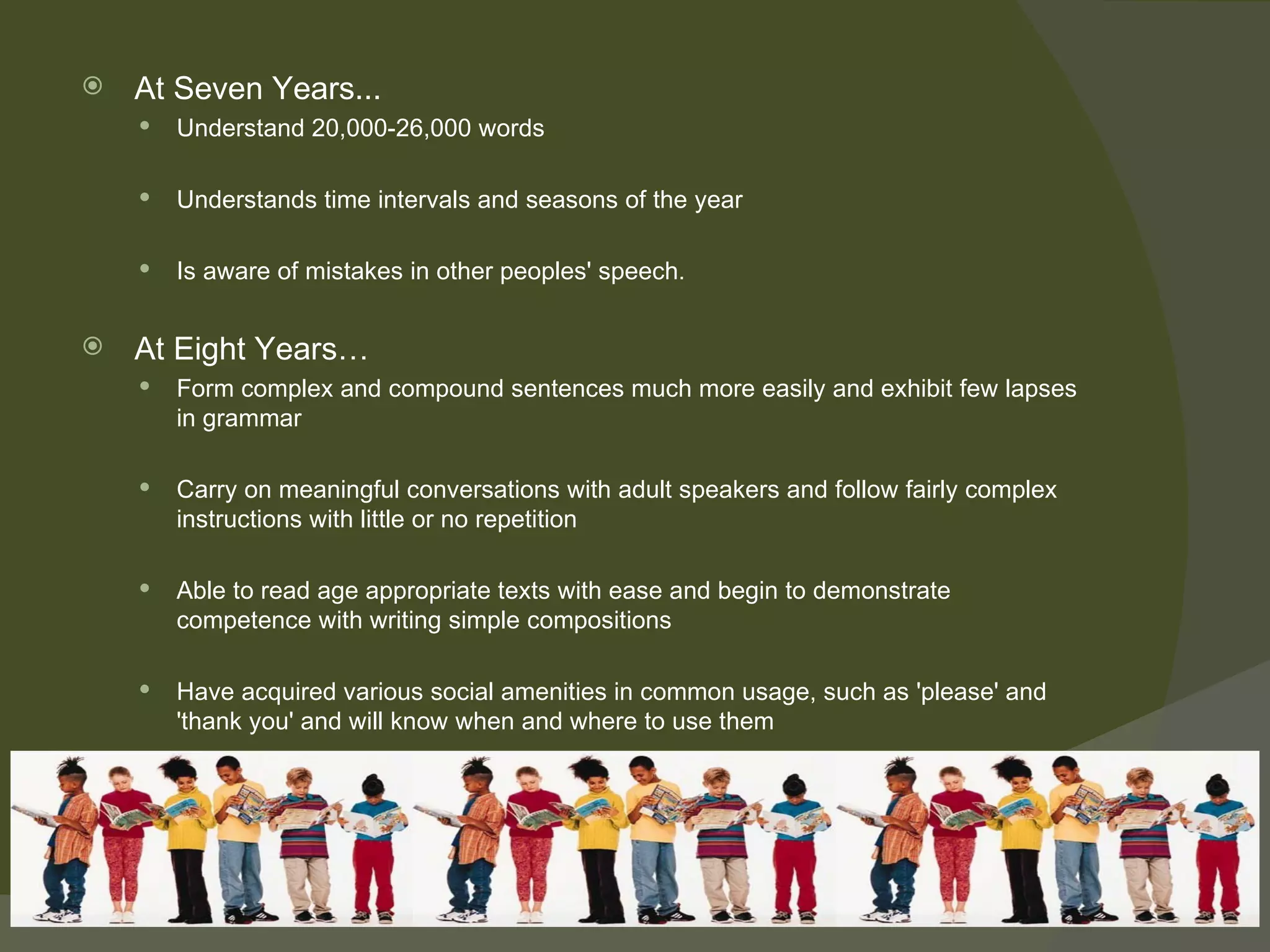 School Age Speech and Language Development | PPT