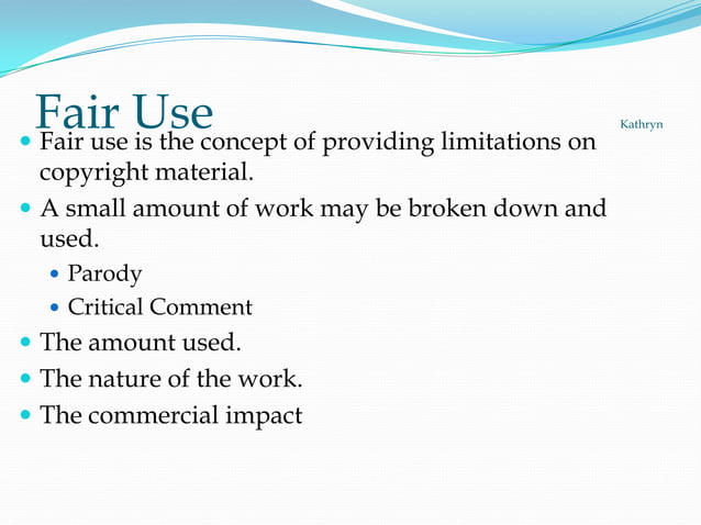 EDT-7820 Fair-Use Summary | PPT
