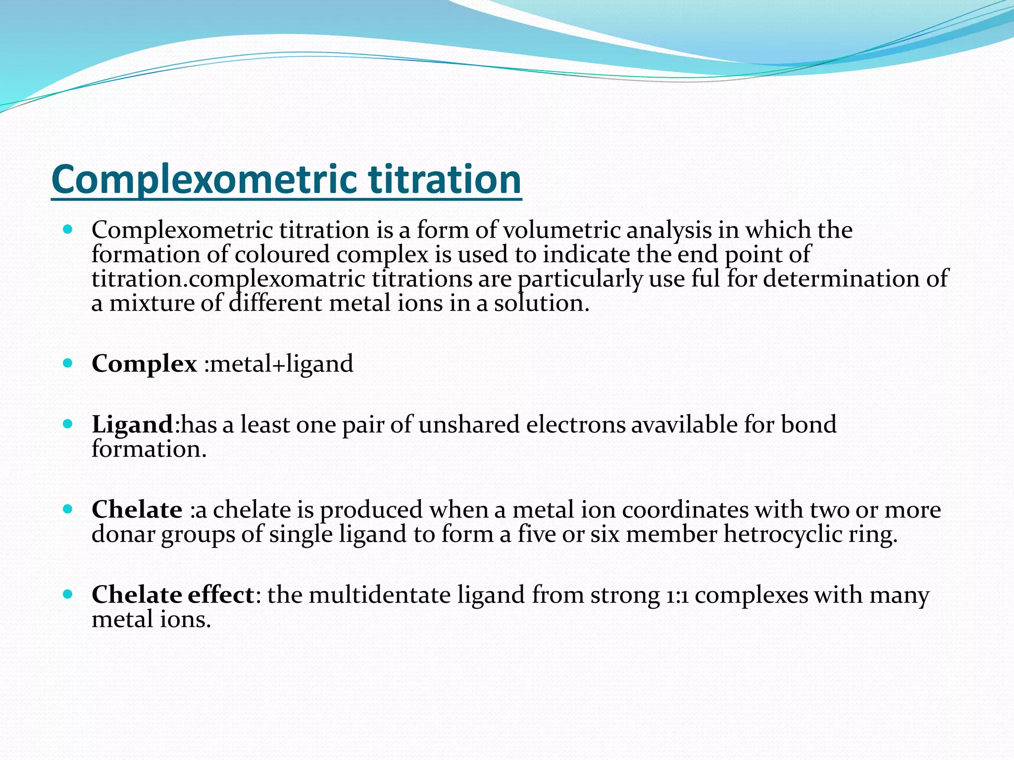 Applications of Edta Titration - Kshetra K L | PPTX