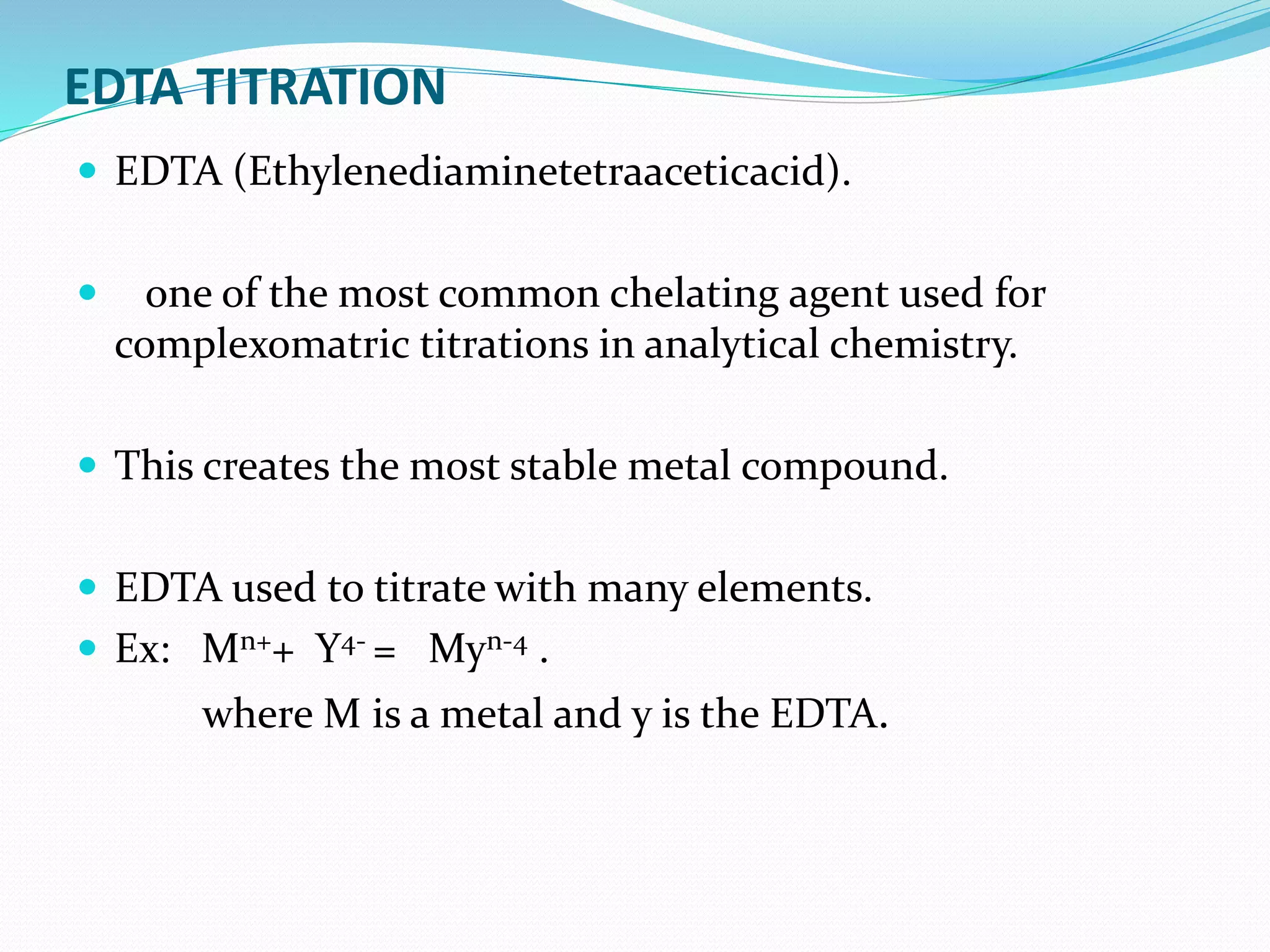 Applications of Edta Titration - Kshetra K L | PPTX