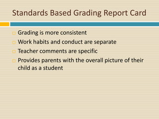 Standards Based Grading Online Tutorial | PPT