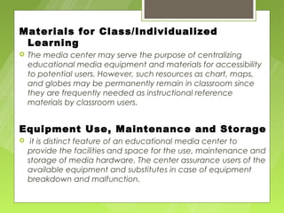 role and function of an educational media center | PPT
