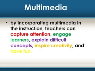 When to use Computer and Multimedia in the Classroom | PPT