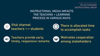 Choosing instructional media (EDUCATIONAL TECHNOLOGY) | PDF