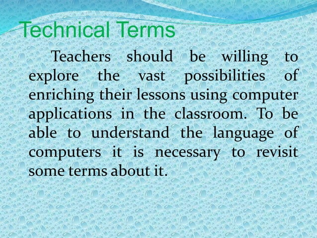 Computers as Aids to Teaching | PPTX