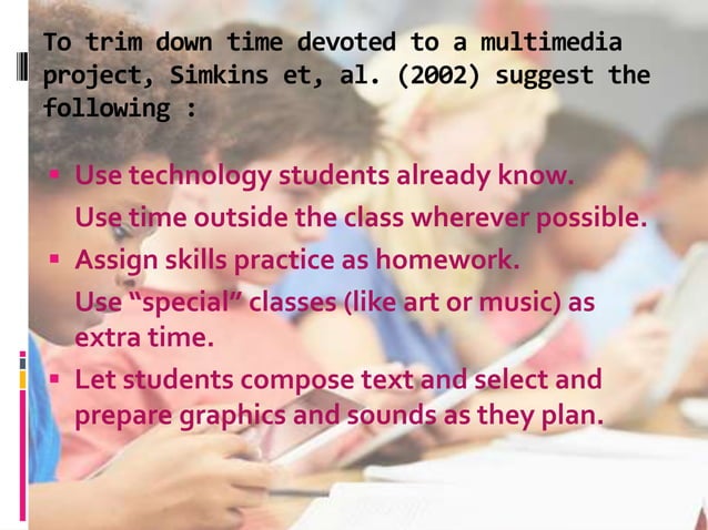 Using Project-based Learning Multimedia as a Teaching-Learning Strategy - Ed tech1 | PPT