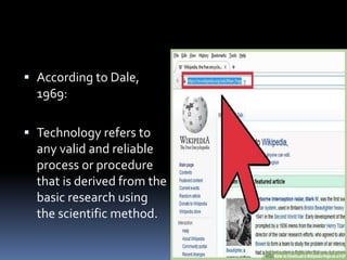 EDUCATIONAL TECHNOLOGY: DEFINITION | PPTX