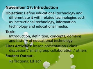 Edtech101 syllabus | PPTX