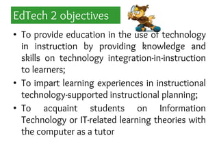 Edtech 1 review and edtech 2 overview | PPTX