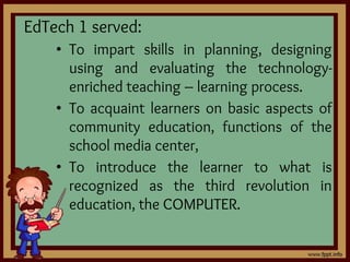 Edtech 1 review and edtech 2 overview | PPT | Free Download