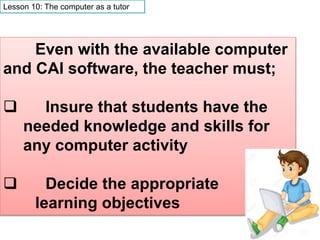 Computer as a Tutor | PPTX