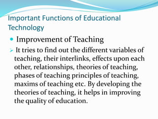 "Roles and Functions of technology in the 21st century education" | PPT