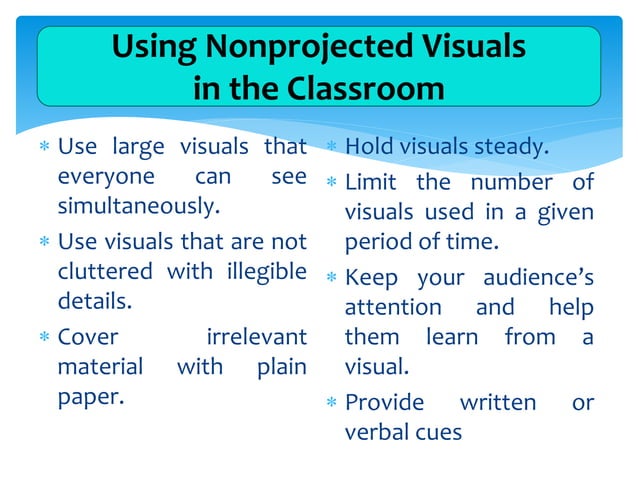 Non-projected visuals | PPT