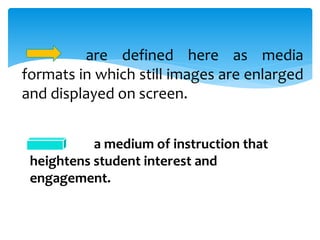 Non-projected visuals | PPT