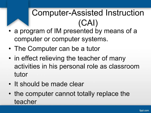 Educational Technology 2 Lesson 10: The Computer as a Tutor | PPTX