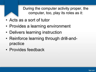 Educational Technology 2 Lesson 10: The Computer as a Tutor | PPTX