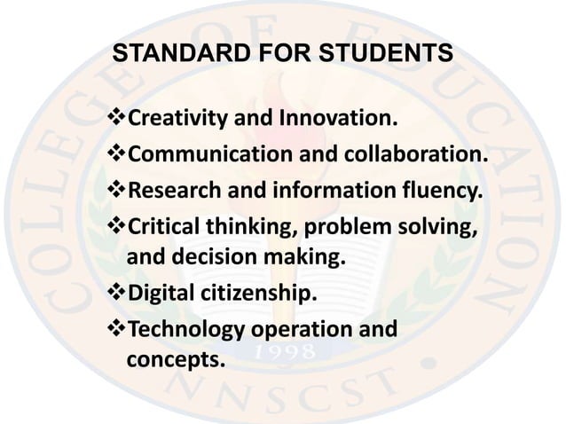 International Society for Technology in Education (ISTE) | PPTX ...