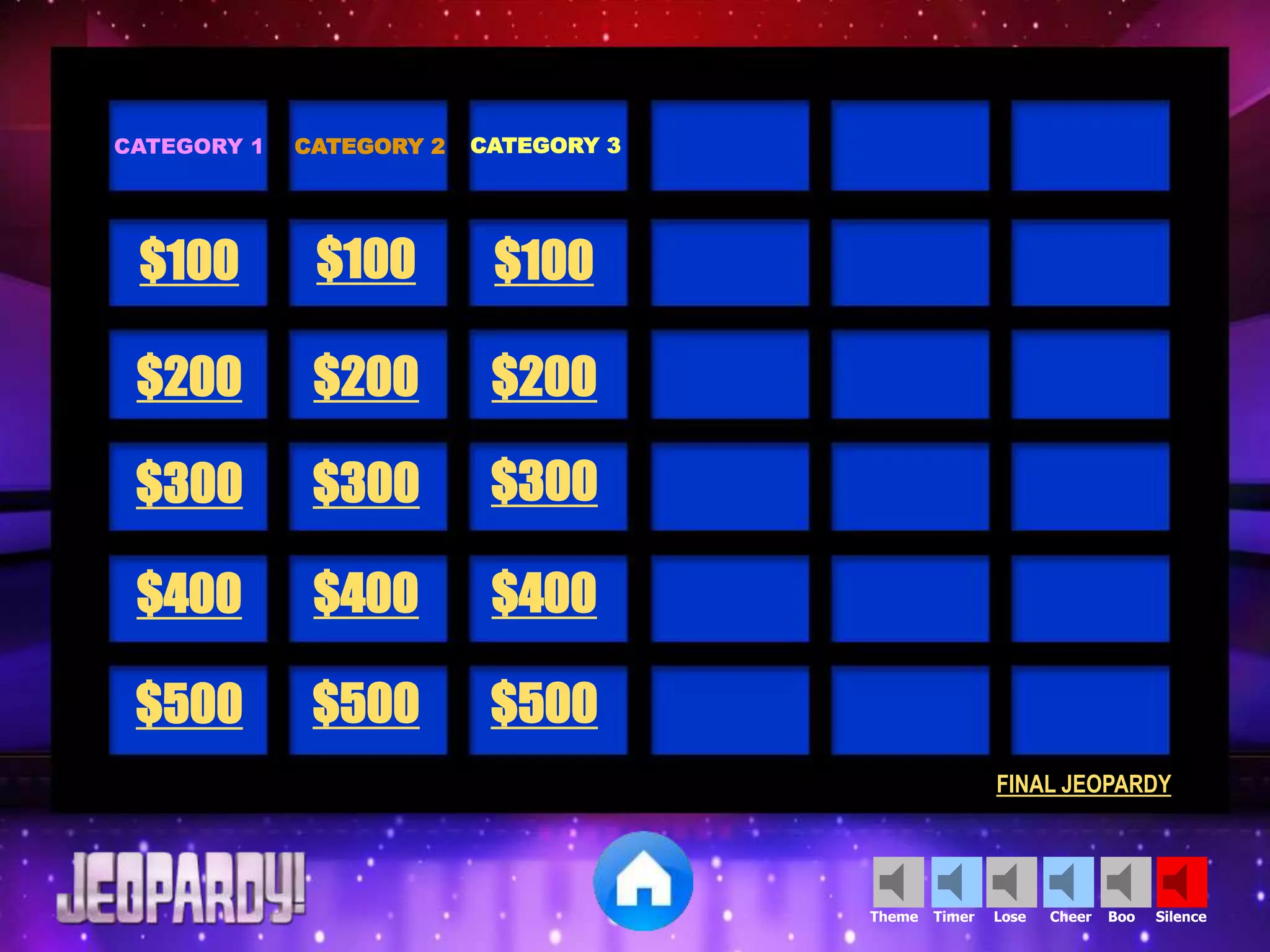 Blank Jeopardy Template - Educational Technology | PPTX | Computing ...