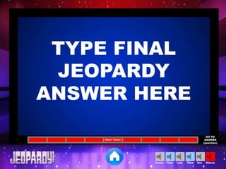 Blank Jeopardy Template