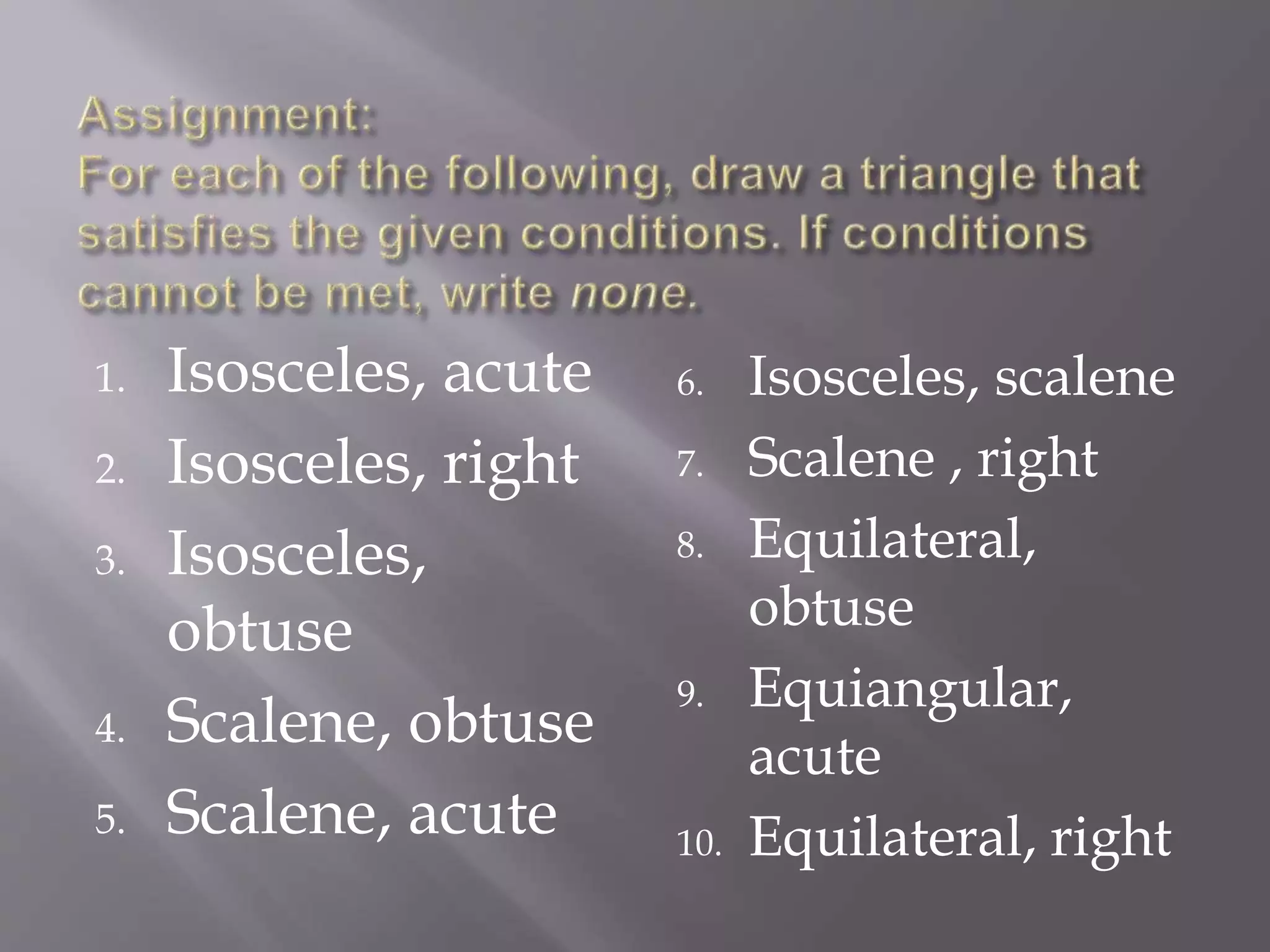 classification of triangles | PPTX