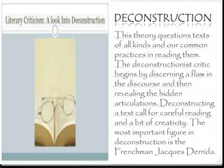 forms of literary criticism. | PPTX