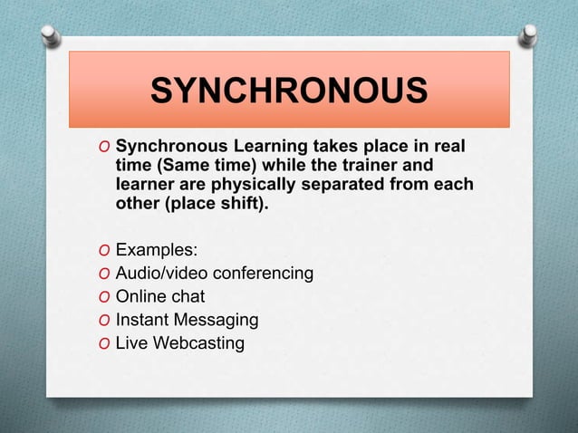 Synchronous And Asynchronous Learning Pptx Web Conferencing Computer Software And Applications