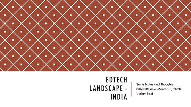 Ed tech landscape in India | PDF