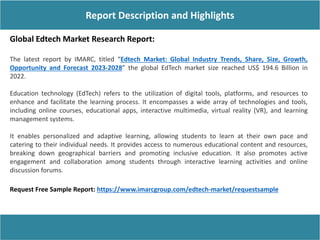 Edtech Market PPT: Growth, Outlook, Demand, Keyplayer Analysis and Opportunity 2023-28 | PPTX