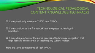 Technology pedagogical content knowledge (tpack) and technology ...