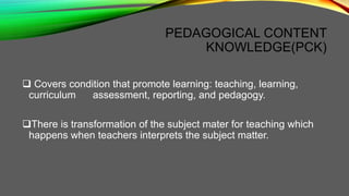 Technology pedagogical content knowledge (tpack) and technology integration planning (tip) | PPTX