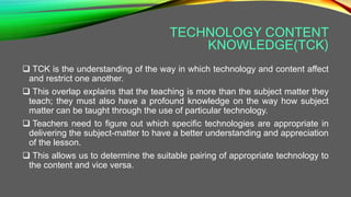 Technology pedagogical content knowledge (tpack) and technology ...