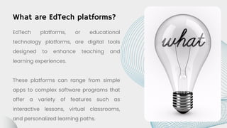 EdTech platforms Driving Innovation in Teaching and Learning | PDF ...