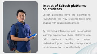 EdTech platforms Driving Innovation in Teaching and Learning | PDF ...